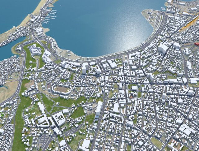 Luanda city Angola 45km 3D Model in Cityscapes 3DExport