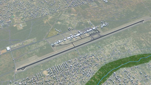 Lubumbashi city Congo 30km 3D Model in Cityscapes 3DExport
