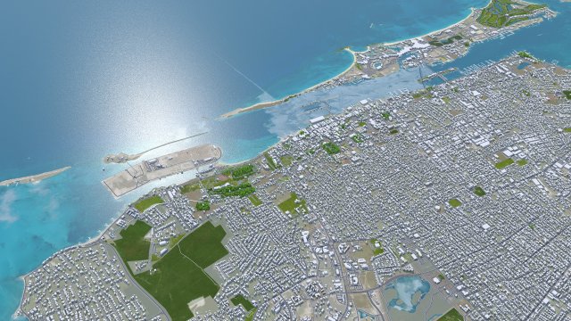 Nassau city The Bahamas 40km 3D Model in Cityscapes 3DExport