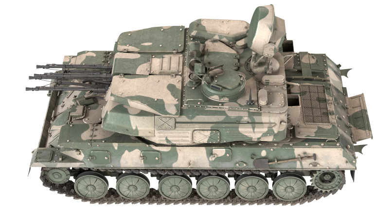 ZSU 23 4 Shilka Self Propelled Anti Aircraft 3D Model in Tank 3DExport
