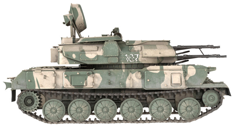 ZSU 23 4 Shilka Self Propelled Anti Aircraft 3D Model in Tank 3DExport