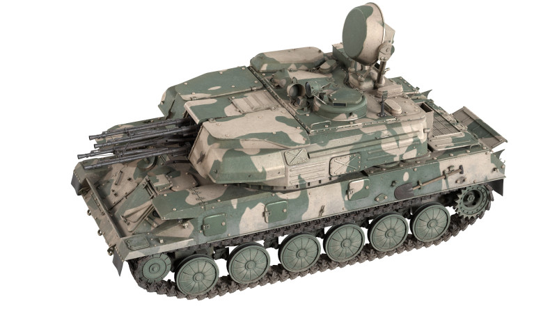 ZSU 23 4 Shilka Self Propelled Anti Aircraft 3D Model in Tank 3DExport