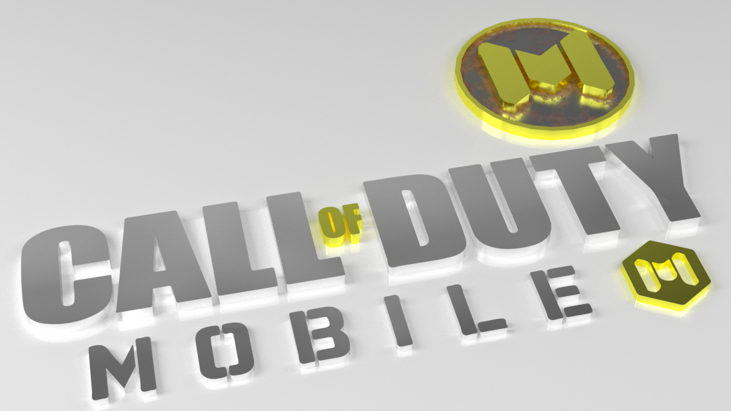call of duty mobile logo and title low-poly 3D Models in Other 3DExport