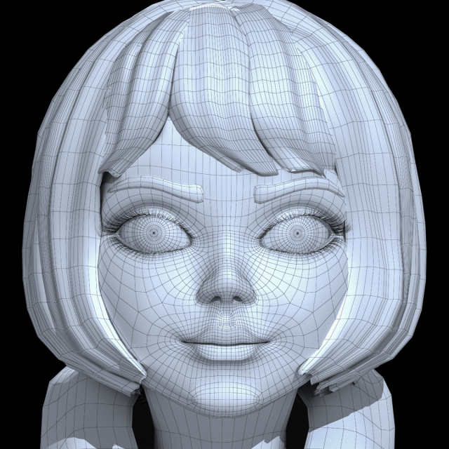 alice 3D Model in Cartoon 3DExport