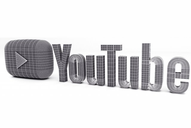 youtube logo 3D Model in Other 3DExport