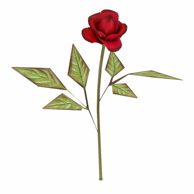 low poly rose 3D Model in Flowers 3DExport