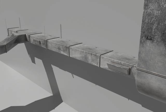 air ducts modular ventilation system 3D Model in Parts 3DExport