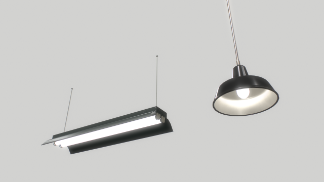 industrial lights 2 3D Model in Ceiling Lights 3DExport