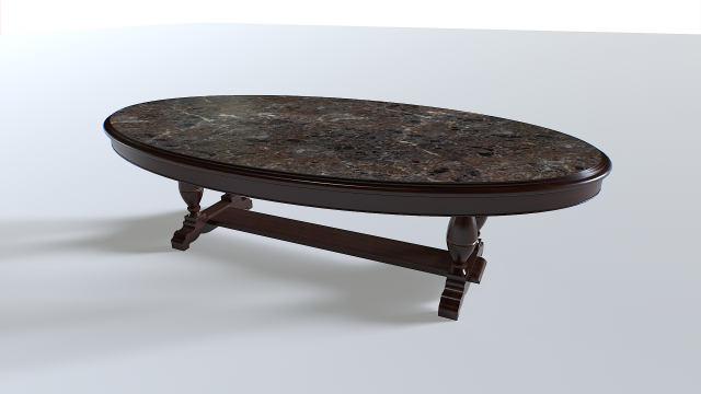 Classic Table 4 3D Model in Table 3DExport