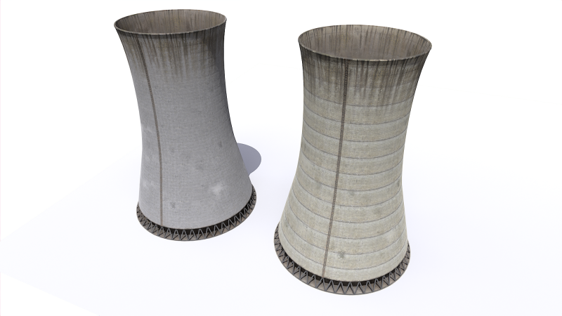 Cooling tower pack 3D Model in Environment 3DExport