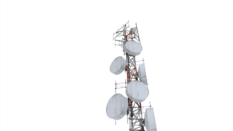Rusty Tower Antenna Modelo 3D in Partes 3DExport