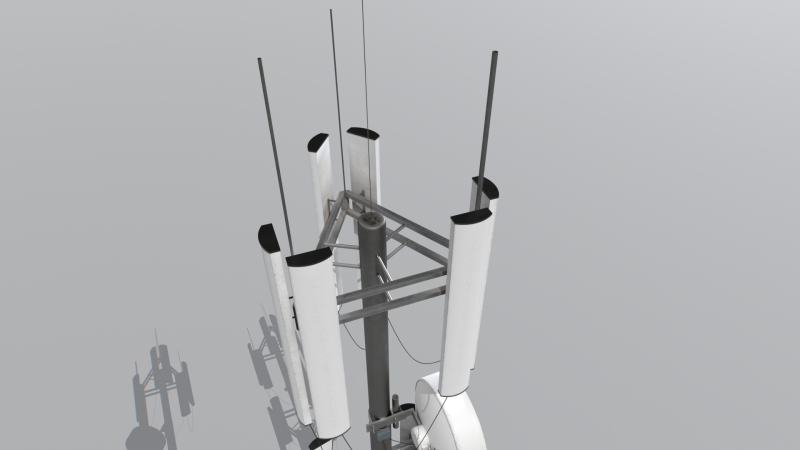 Cell Phone Towers 2 3D Model in Parts 3DExport