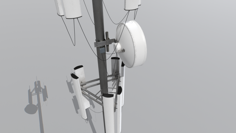 Cell Phone Towers 2 3D Model in Parts 3DExport