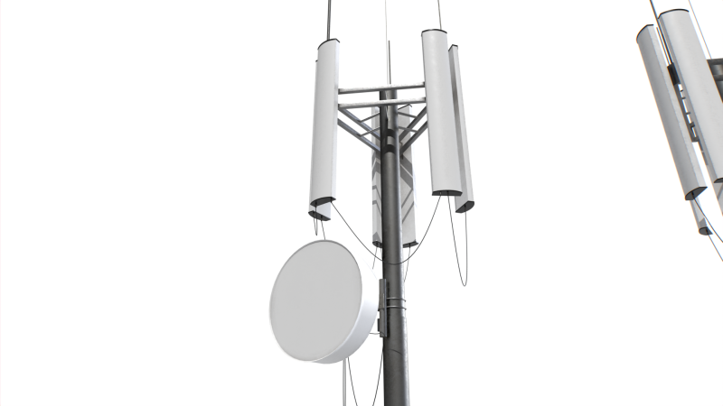 Cell Phone Towers 2 3D Model in Parts 3DExport