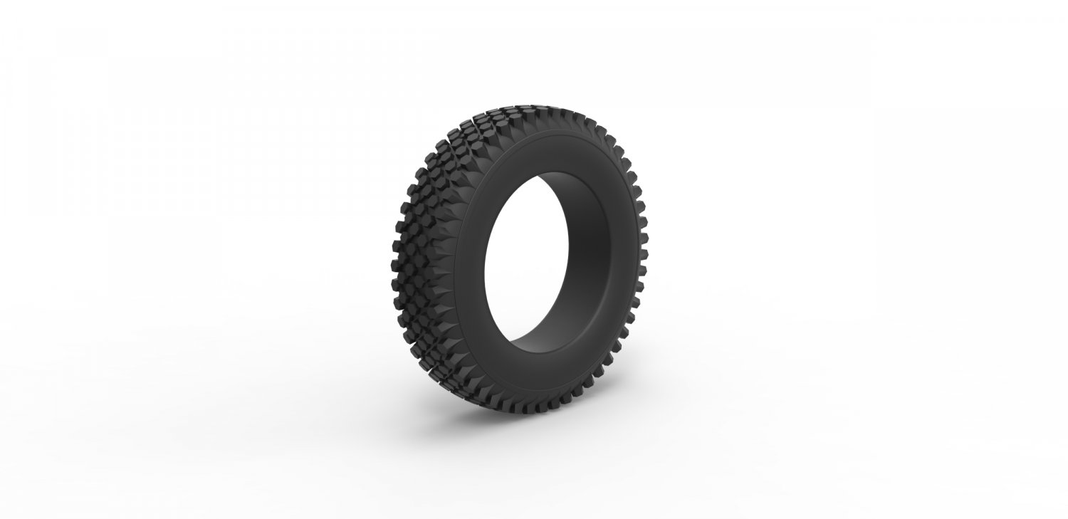 diecast military tire 4 scale 1 to 10 3D Print Models in Vehicle 3DExport