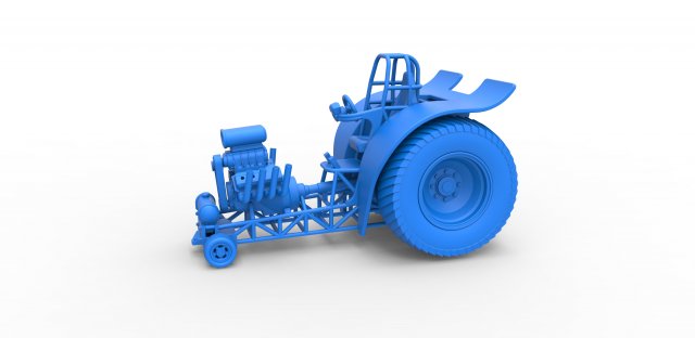 Diecast fun short Super modified Pulling tractor Scale 1 to 25 3D Print ...