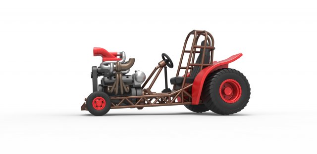 Diecast Mini Rod pulling tractor 7 Scale 1 to 25 3D Print Model in ...