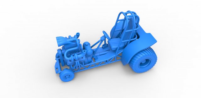 Diecast Mini Rod pulling tractor 7 Scale 1 to 25 3D Print Model in ...