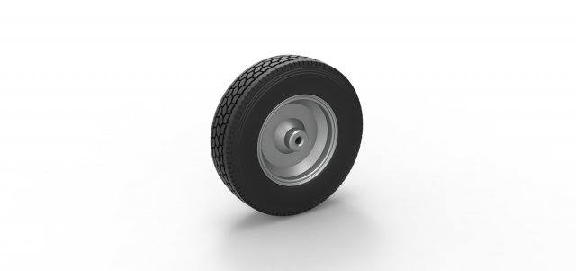Front custom Slab wheel of semi truck Scale 1 to 25 3D Print Model in ...
