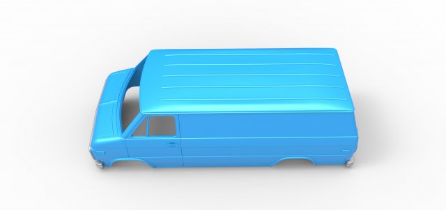 Diecast Vintage Van shell Scale 1 to 25 3D Print Model in Vehicle 3DExport