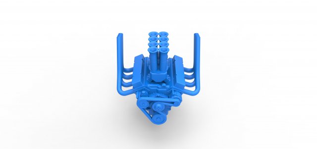 Engine V8 for Supermodified race car Version 2 Scale 1 to 25 3D Print ...