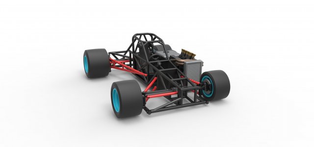 Diecast Supermodified front engine race car Base Version 2 Scale 1 to ...