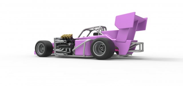 Diecast Supermodified front engine race car V2 Scale 1 to 25 3D Print ...