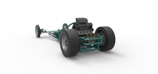 Diecast Rear engine old school dragster Scale 1 to 25 3D Print Model in ...