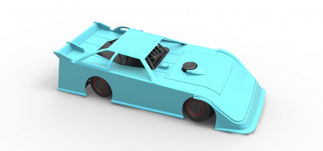 Diecast Super Dirt Late model while turning Scale 1 to 25 3D Print ...