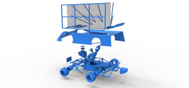 Diecast Super Dirt Late model with side wing Scale 1 to 25 3D Print ...