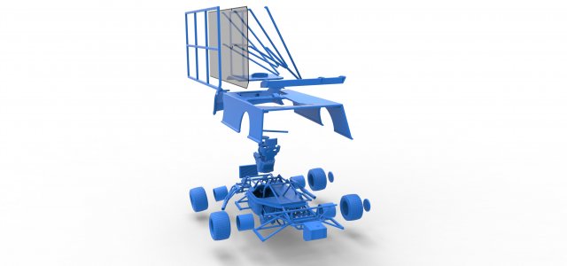 Diecast Super Dirt Late model with side wing Scale 1 to 25 3D Print ...