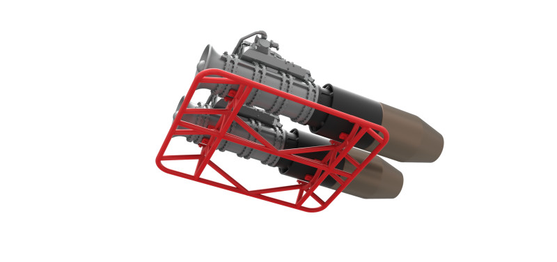 Diecast 2 Jet engines on the frame Scale 1 to 25 Modelo de impresión 3D ...