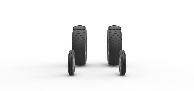 Wheel set of Small block Pulling tractor Scale 1 to 25 3D Print Model ...