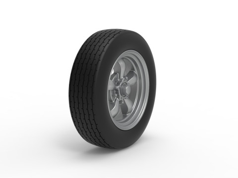 Front wheel of old school dragster Version 7 Scale 1 to 25 3D Print ...