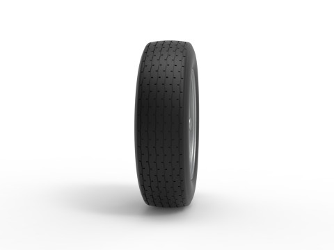 Front wheel of old school dragster Version 7 Scale 1 to 25 3D Print ...