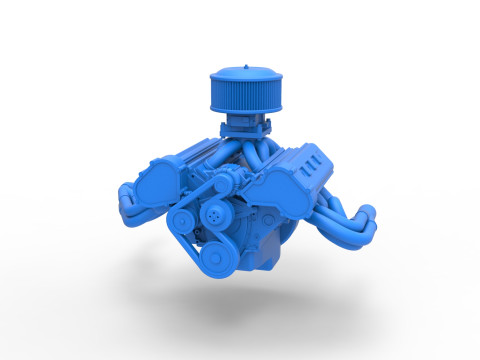 Engine of New Zealand Superstock car Scale 1 to 25 3D Print Model in Vehicle 623303 | 3DExport