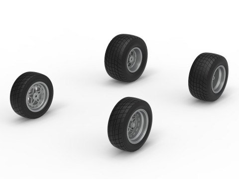 Wheel Set of New Zealand Minisprint Scale 1 to 25 3D Print Model in ...