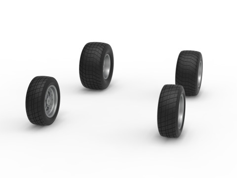 Wheel Set of New Zealand Minisprint Scale 1 to 25 3D Print Model in ...