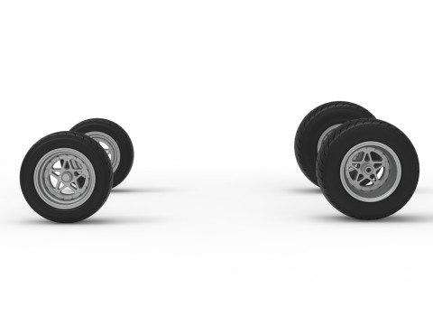 Wheel Set of New Zealand Minisprint Scale 1 to 25 3D Print Model in ...