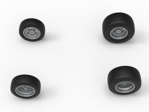 Wheel Set of New Zealand Minisprint Scale 1 to 25 3D Print Model in ...