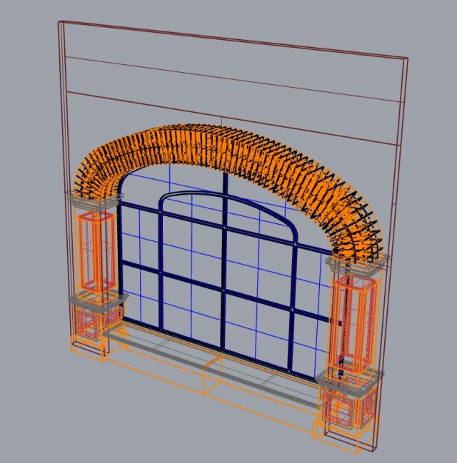 arched window with decorative brick surround 3D Model in Miscellaneous ...