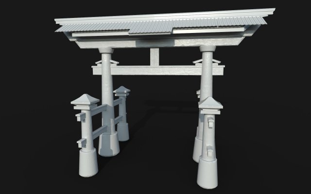 japanese temple gate 3D Model in Buildings 3DExport