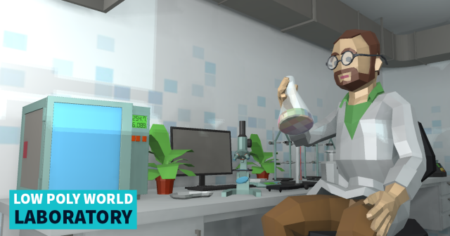 low poly world - laboratory 3D Model in Hall 3DExport