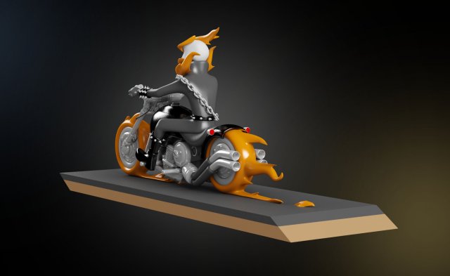 ghost rider 3D Model in Cartoon 3DExport