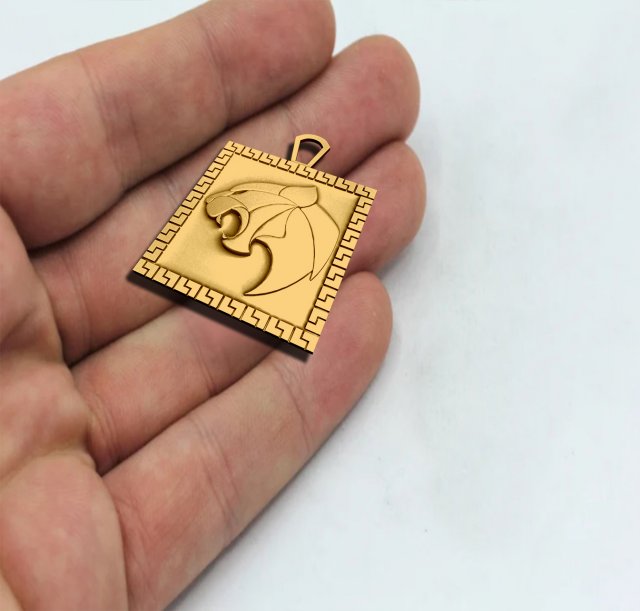 Tiger Pendant 3D Print Model in Pendants 3DExport