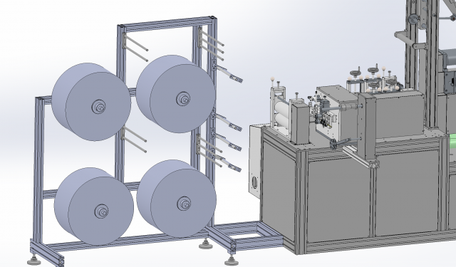 ear less semi-automatic n95 mask machine assembly 3D Model in Machines ...