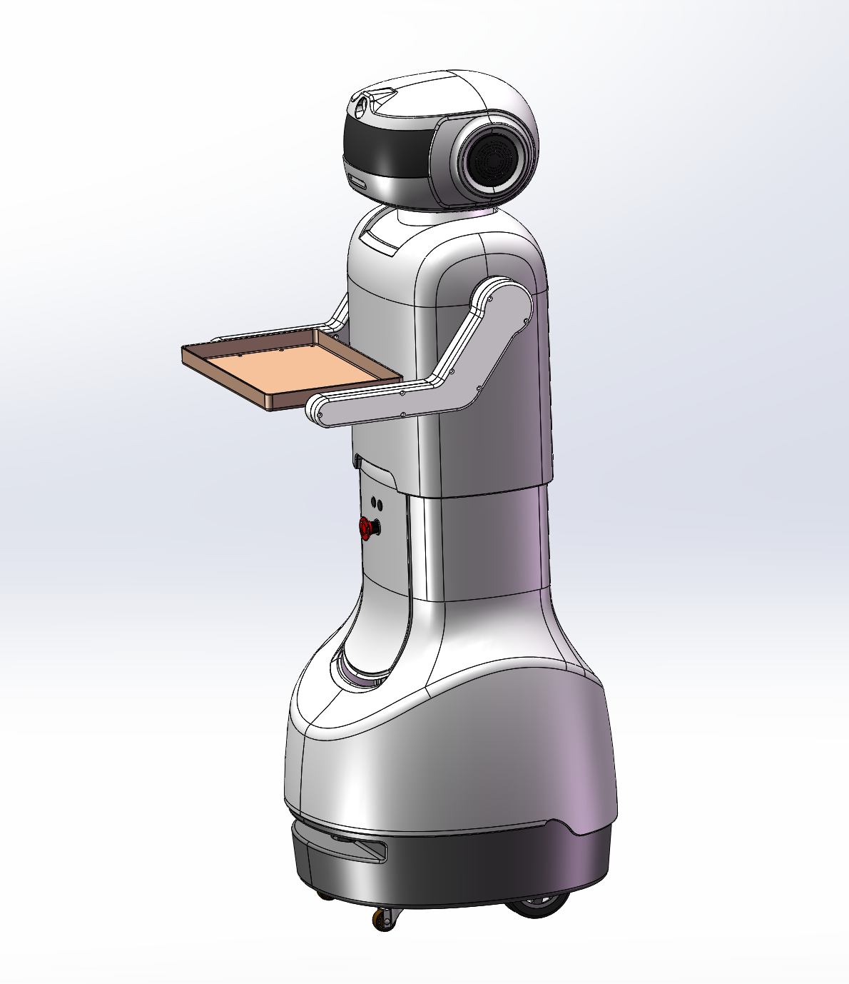 Server robot 3D Model in Machines 3DExport