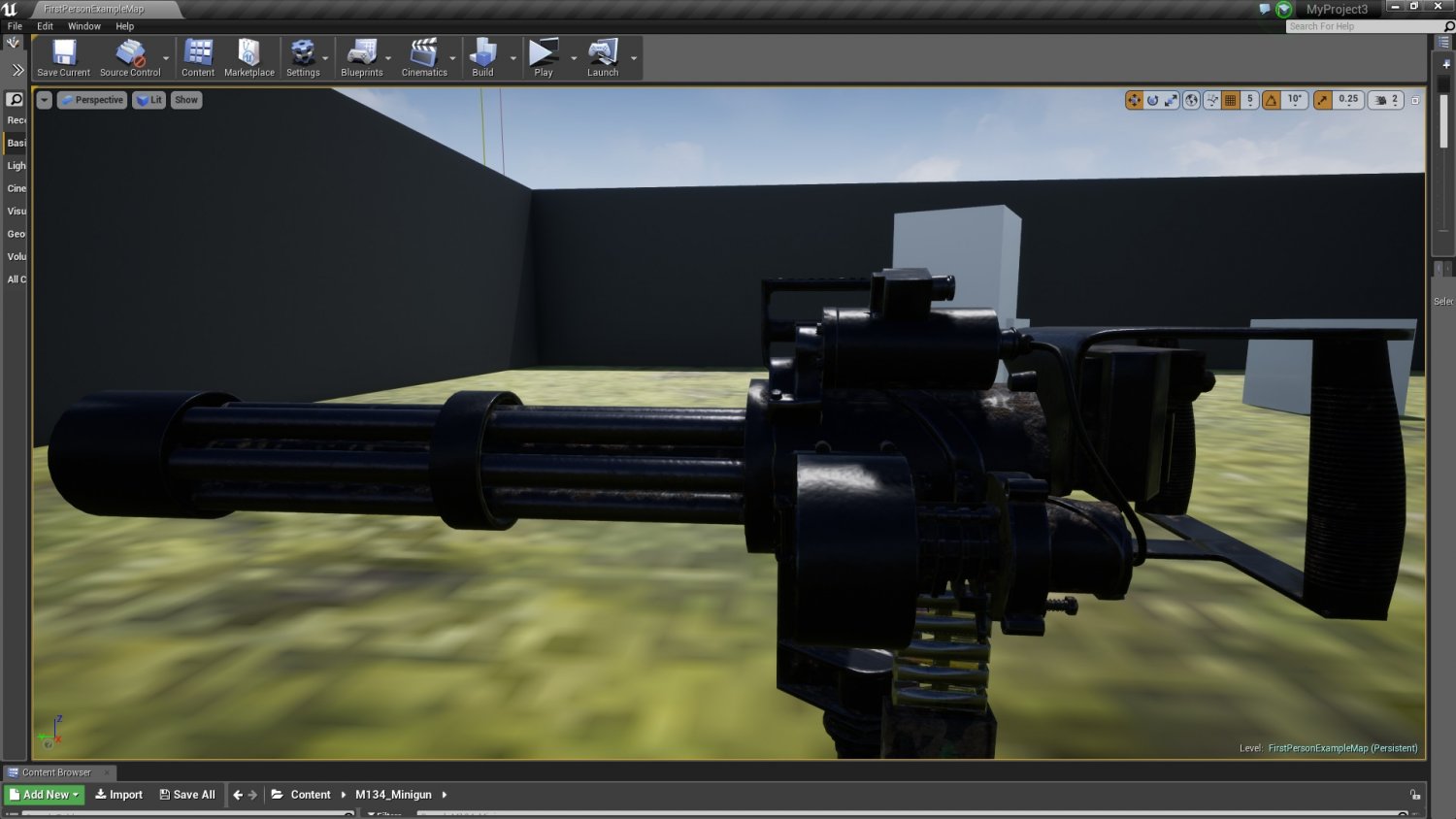M134 Minigun 3D Model in Machine Gun 3DExport