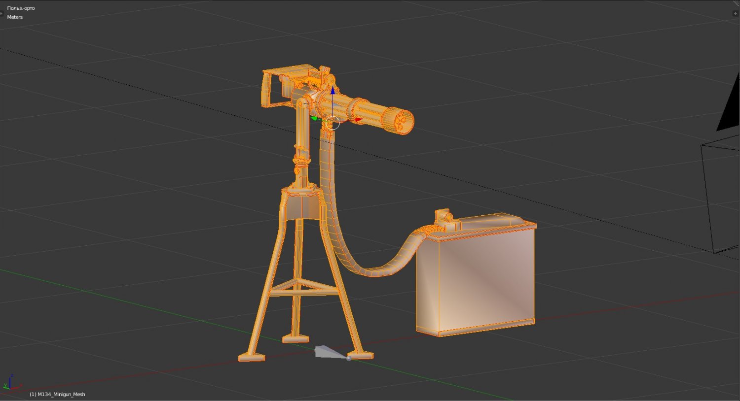 M134 Minigun 3D Model in Machine Gun 3DExport