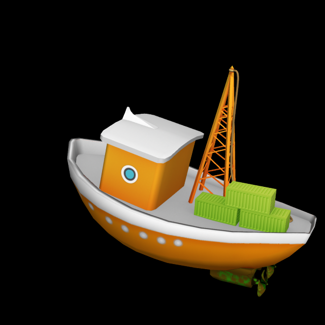 cargo boat 3D Model in Boats 3DExport